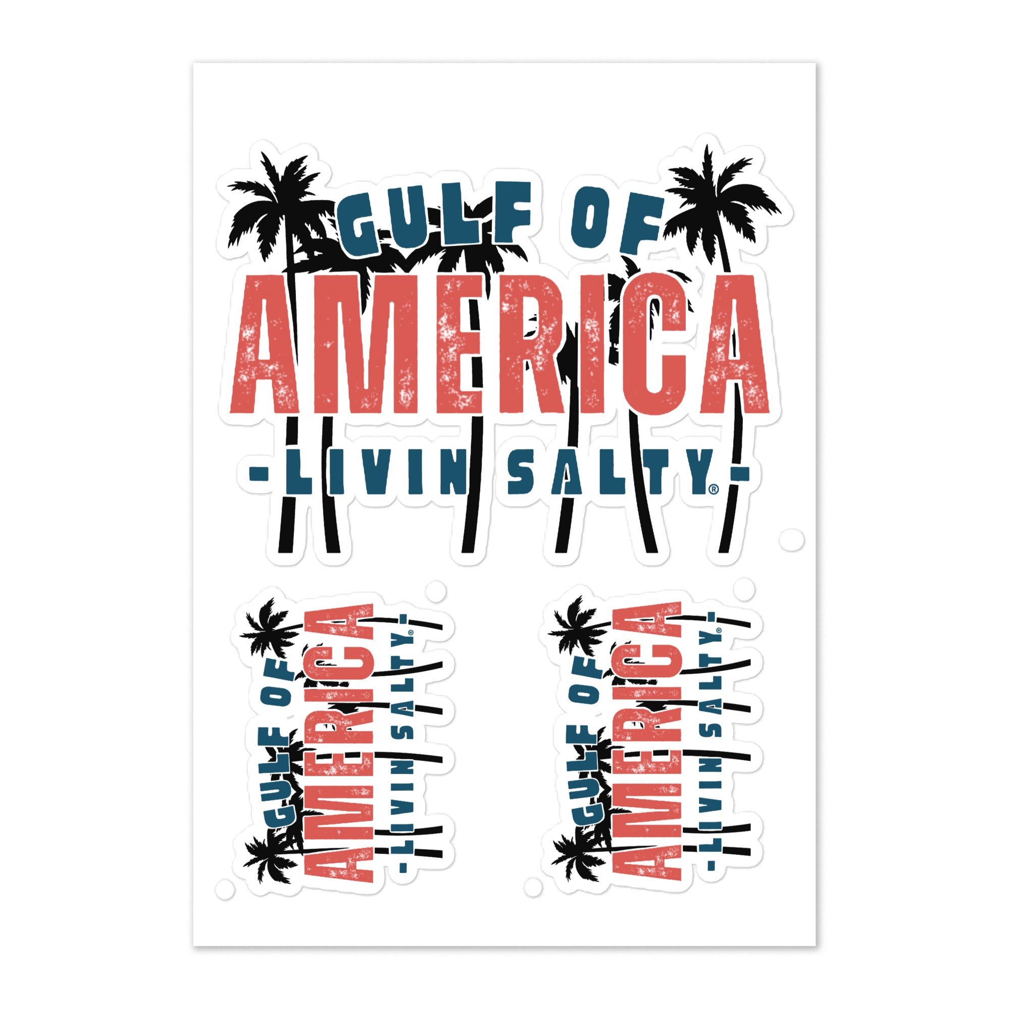 Gulf of America Sticker sheet – REDNECKS LIVIN SALTY
